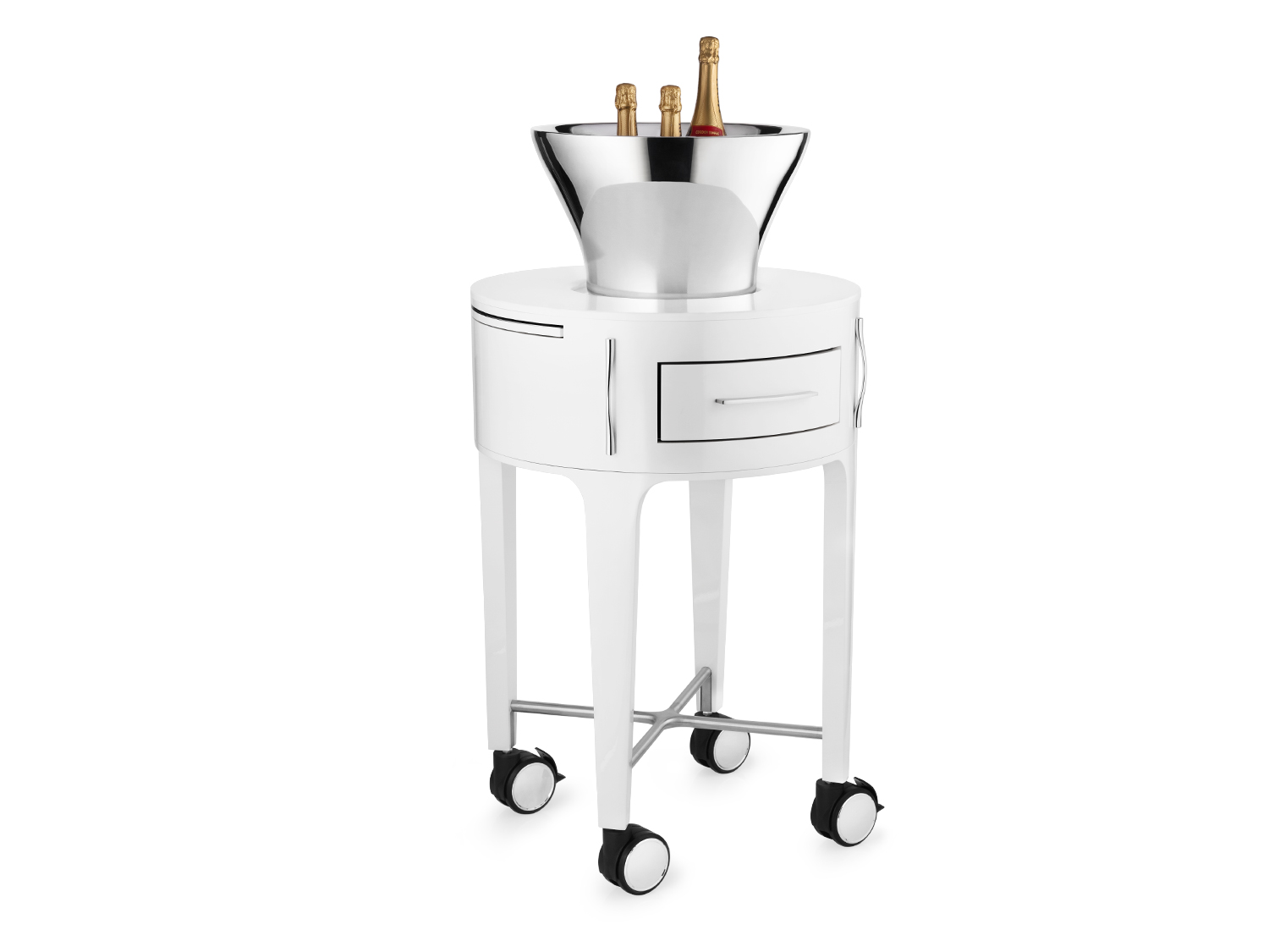 360 Champagne Trolley White