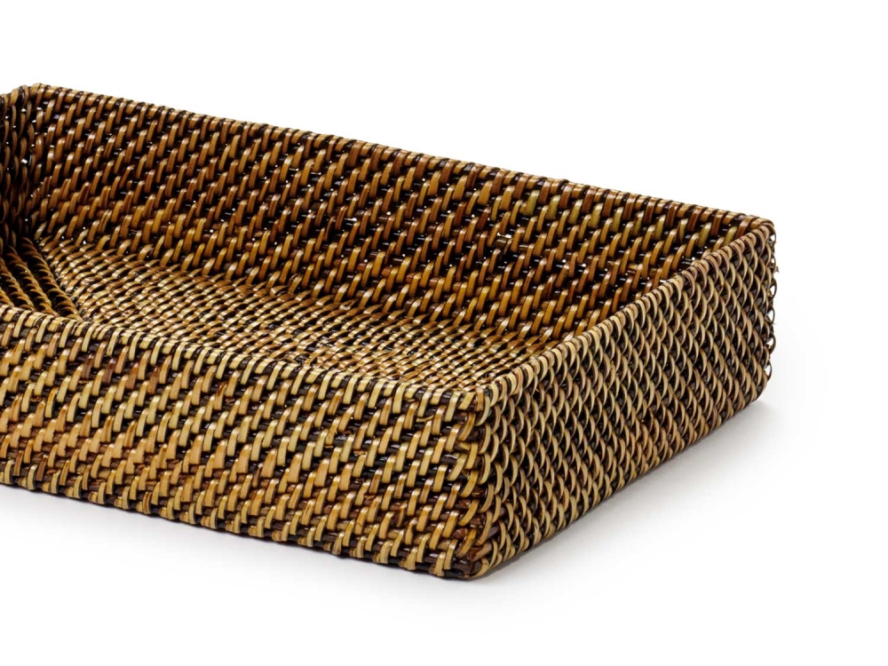Organic rectangular basket 24x17 cm