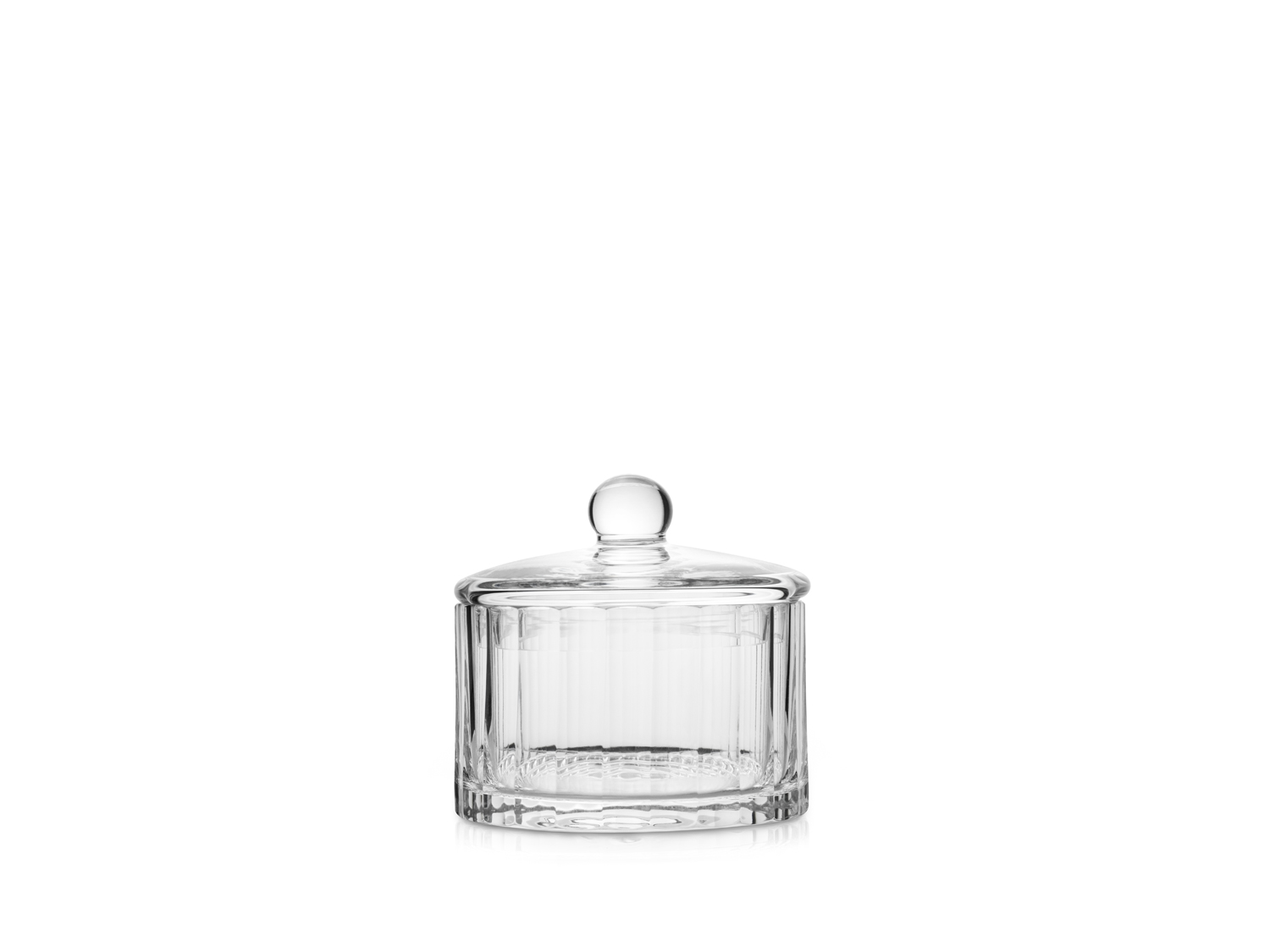 Striated Glass Jar With Lid 65 cl