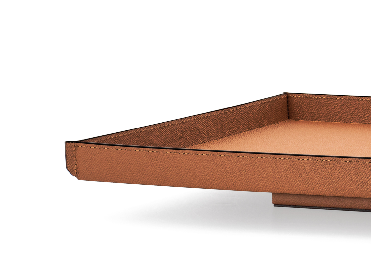 Vendôme Camel Square leather basket basis